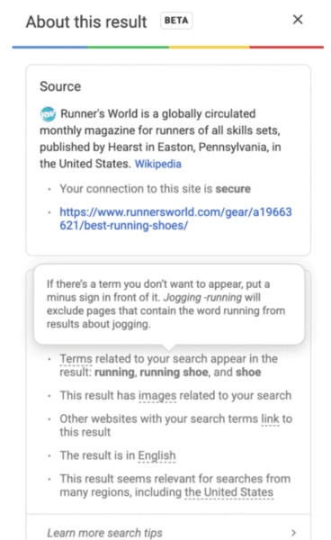 Google Begins to Show Why Specific Search Results Ranked - Fair Marketing